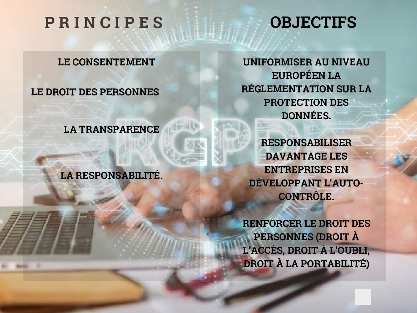 les principes et objectif du rgpd | Llis network